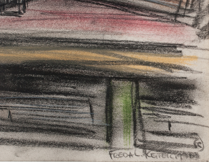 Gallery 98 | Freda Reiter – E. Howard Hunt Out on Bail – Pastel Drawing