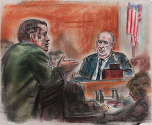 Gallery 98 | Watergate Courtroom Sketches by Freda L. Reiter, 1973–75