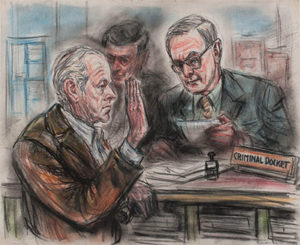 Gallery 98 | Watergate Courtroom Sketches by Freda L. Reiter, 1973–75
