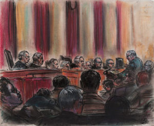 Gallery 98 | Watergate Courtroom Sketches by Freda L. Reiter, 1973–75