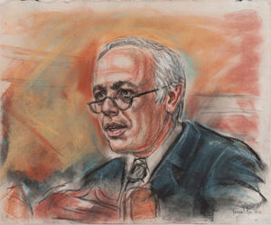 Gallery 98 | Watergate Courtroom Sketches by Freda L. Reiter, 1973–75