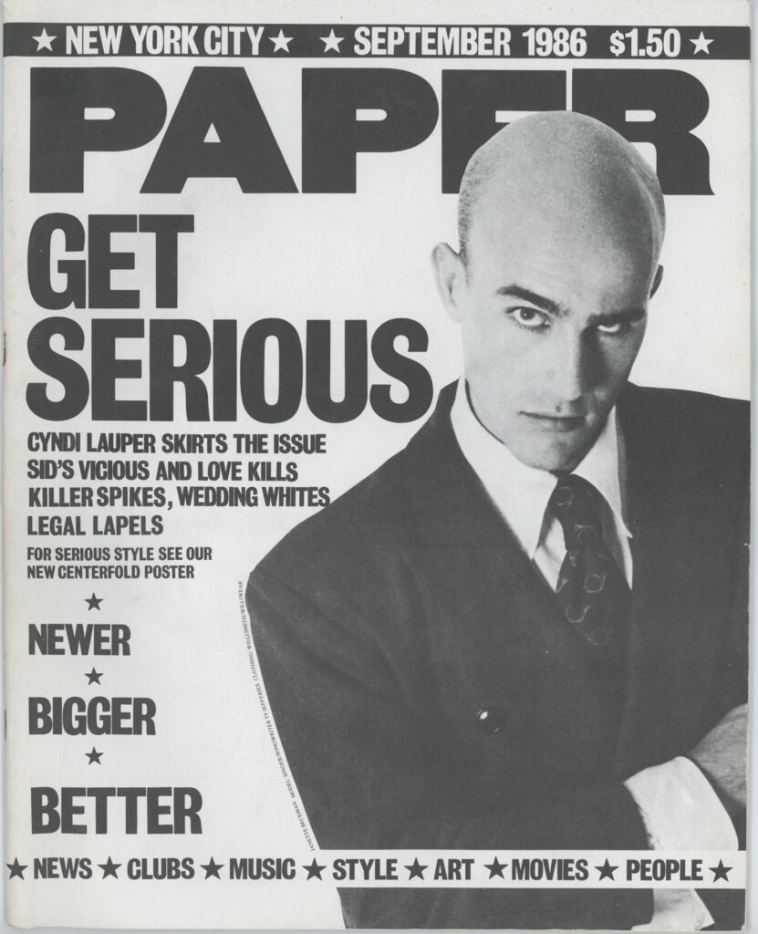 Gallery 98 | PAPER Magazine, September 1986