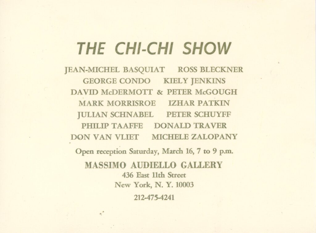 Gallery 98 | Basquiat, Condo, Schnabel, The Chi-Chi Show, Massimo ...