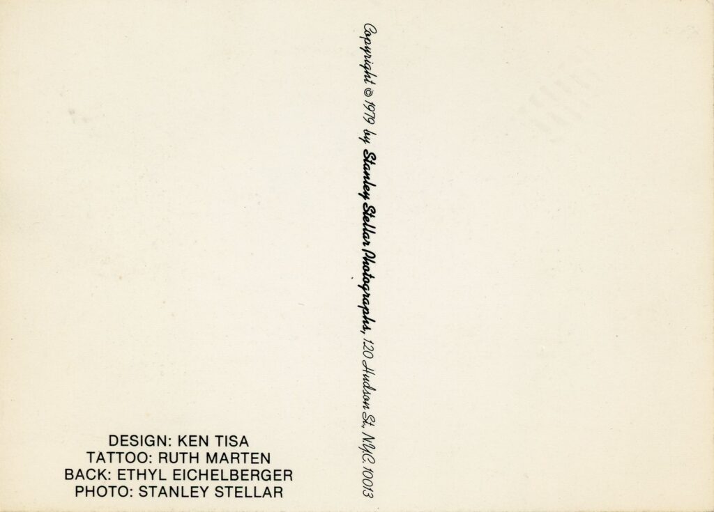 Gallery 98 | Ken Tisa (Drawing); Ruth Marten (Tattoo); back of ...