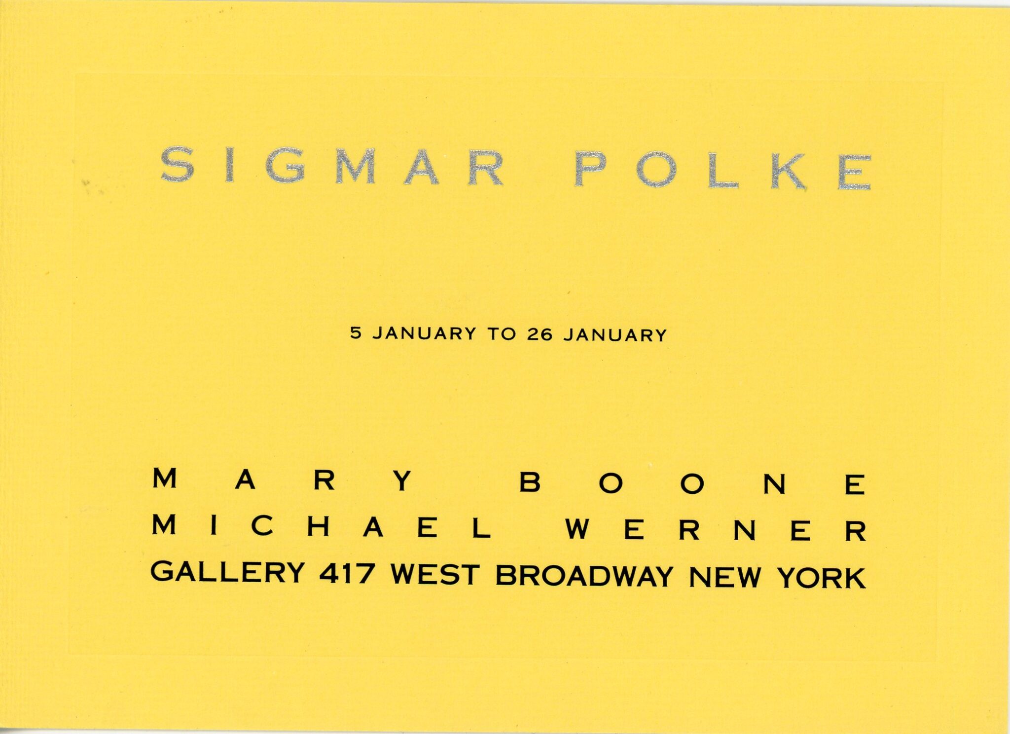Gallery 98 | Mary Boone Gallery:A History in Art Ephemera