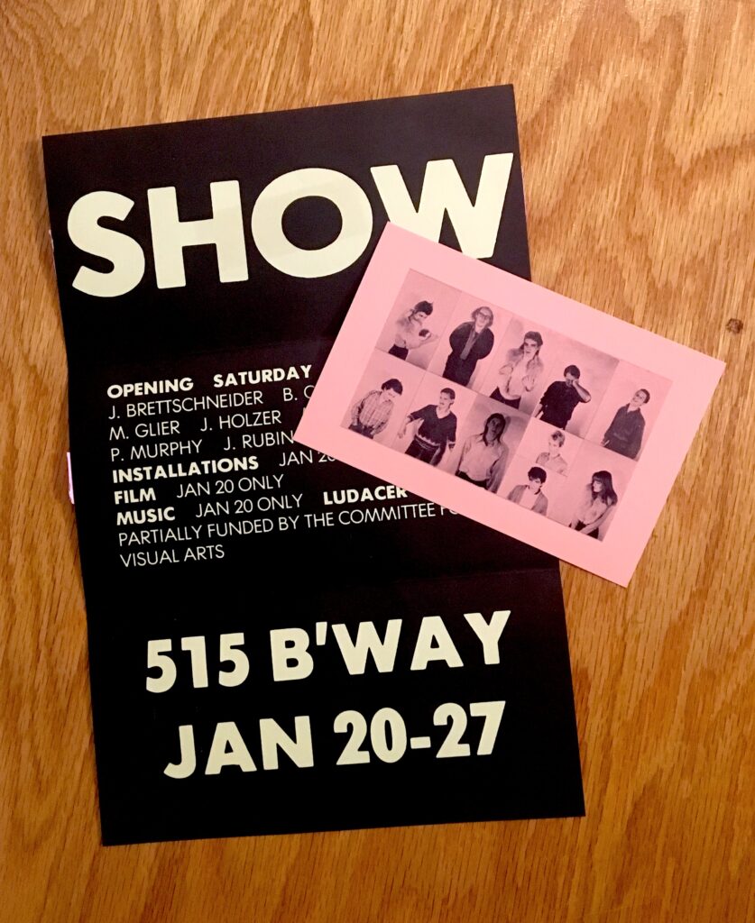 Gallery 98 | Jenny Holzer, Mike Glier, Gail Vachon, 515 Broadway, Flyer ...