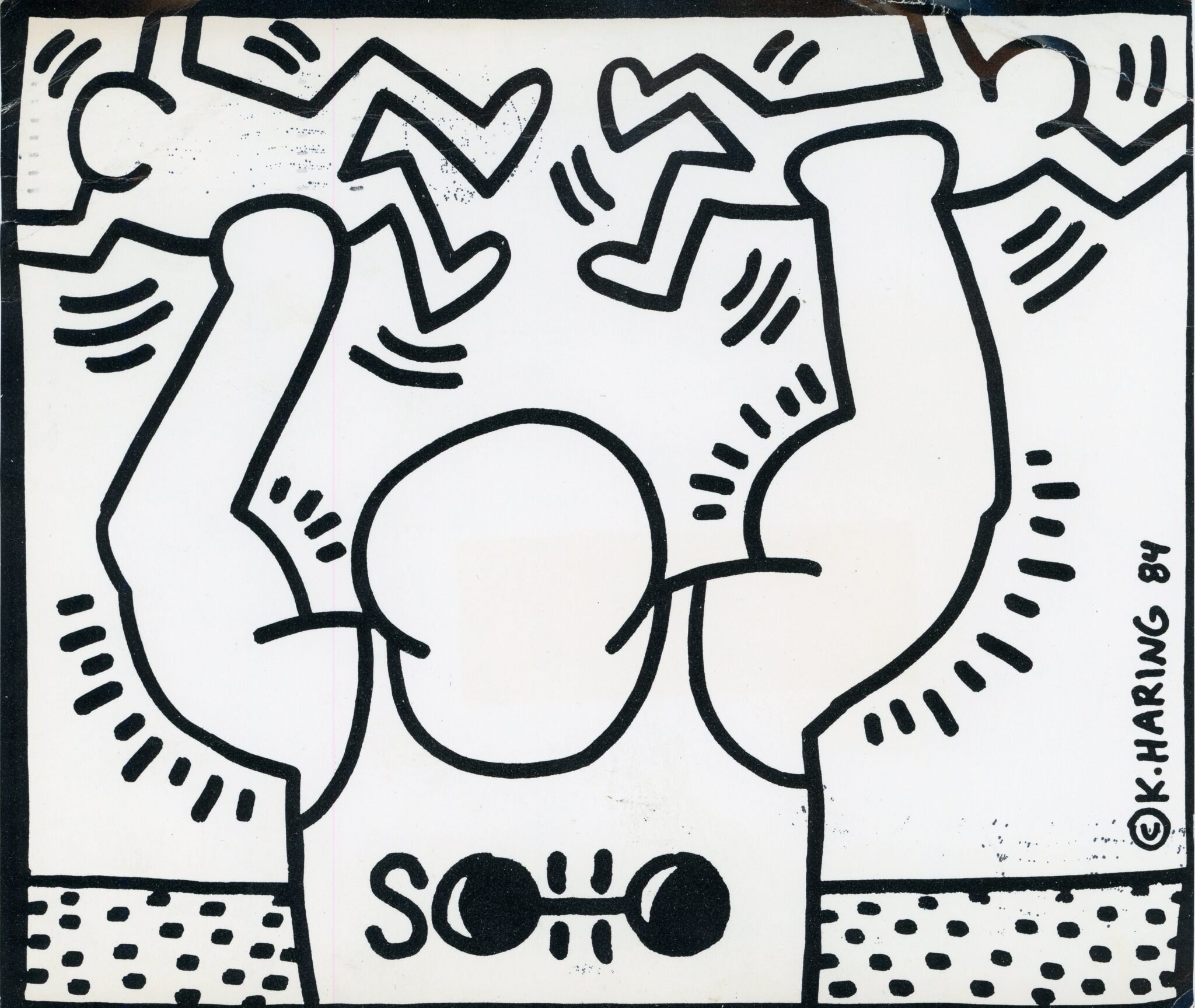 Gallery 98 | Soho Training Center, Keith Haring, Advertisement Card, 1985