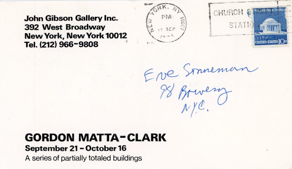 Gallery 98 | Gordon Matta-Clark, A Series of partially totaled ...