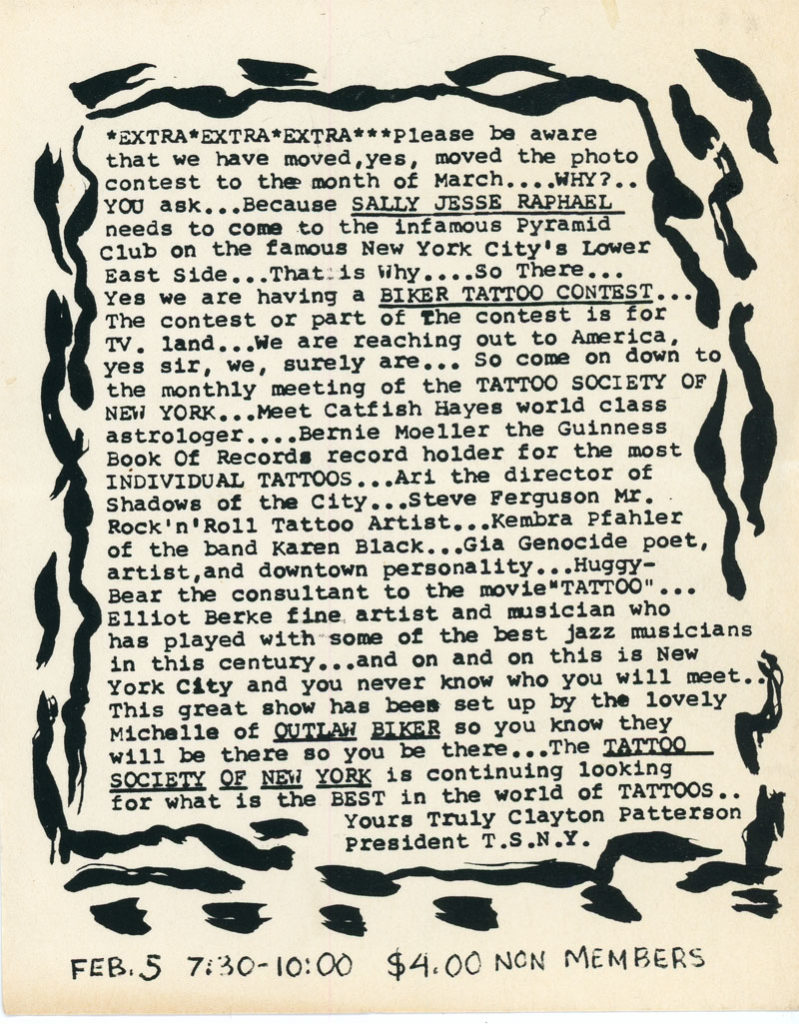 Gallery 98 | Ken Tisa (Drawing); Ruth Marten (Tattoo); back of ...