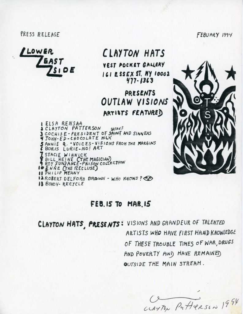 Gallery 98 | Ken Tisa (Drawing); Ruth Marten (Tattoo); back of ...