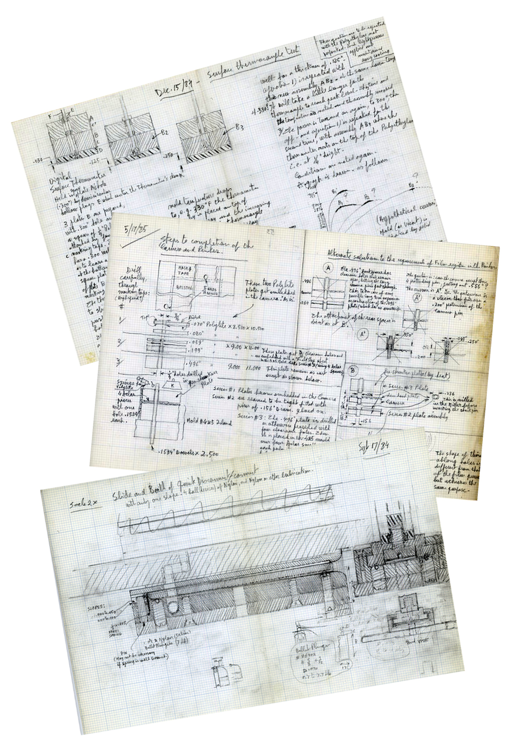 Gallery 98 | 1984-85, pencil drawings by de Montebello on graph paper ...
