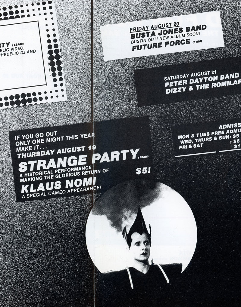 Gallery 98 | Tseng Kwong Chi, Klaus Nomi, Strange Party, Tri-Fold Card ...