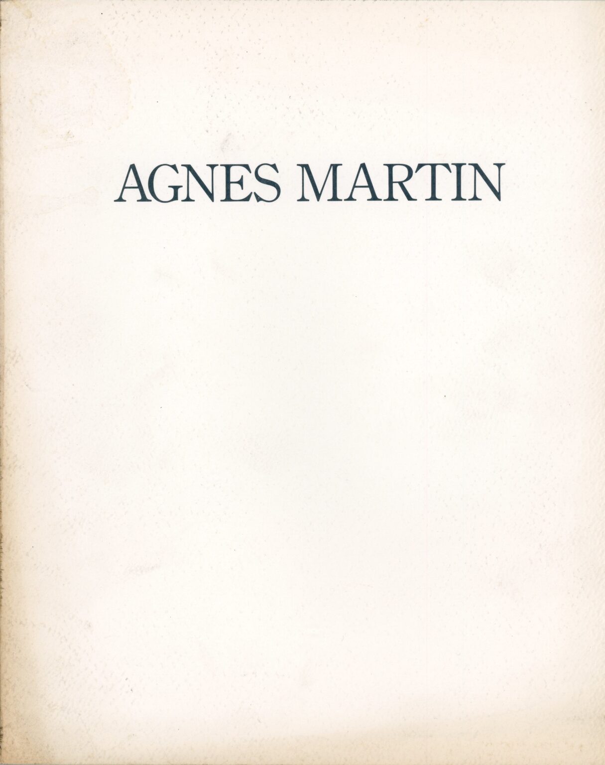 Gallery 98 | Agnes Martin