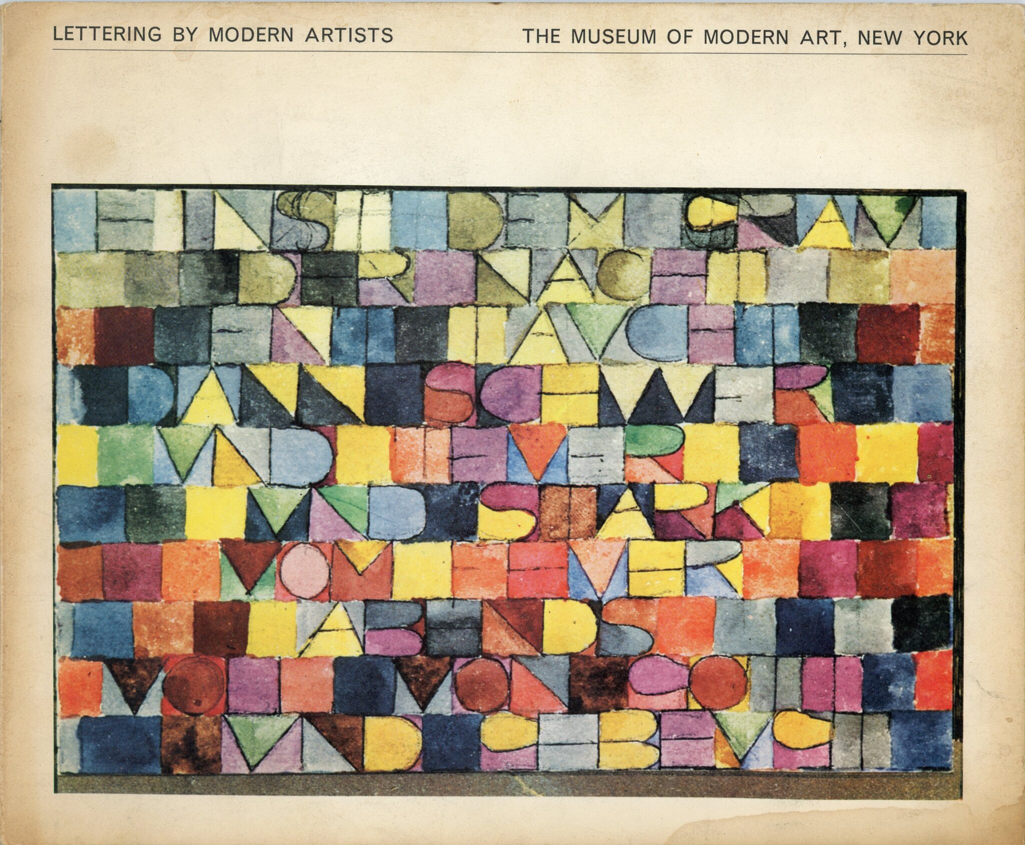 Gallery 98 | MoMA, Lettering by Modern Artists, Catalogue, 1964