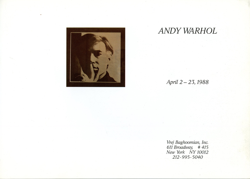 Gallery 98 | Andy Warhol, Genesis of an Installation, Gerard Malanga ...