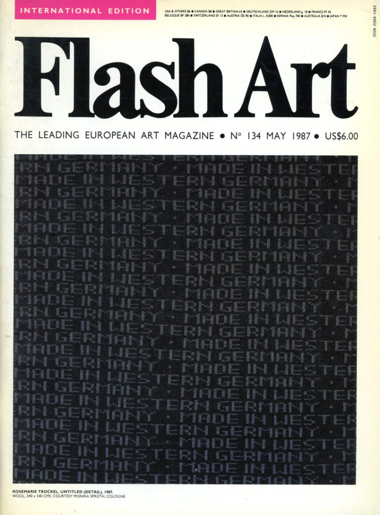 Gallery 98 | Flash Art, #132, Jeff Koons cover & interview, Magazine ...