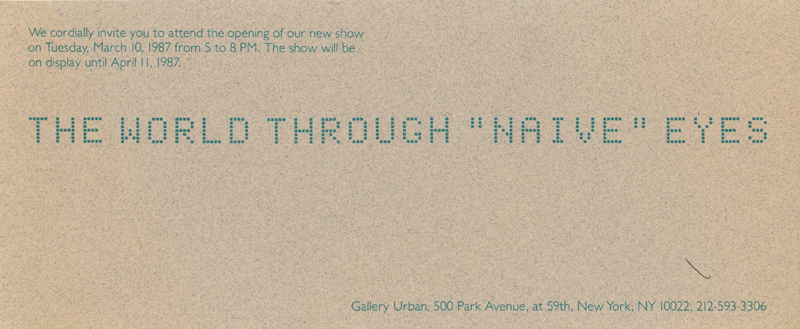 Gallery 98 | Gallery Urban, The World Through “Naive” Eyes, Jean-Michel ...