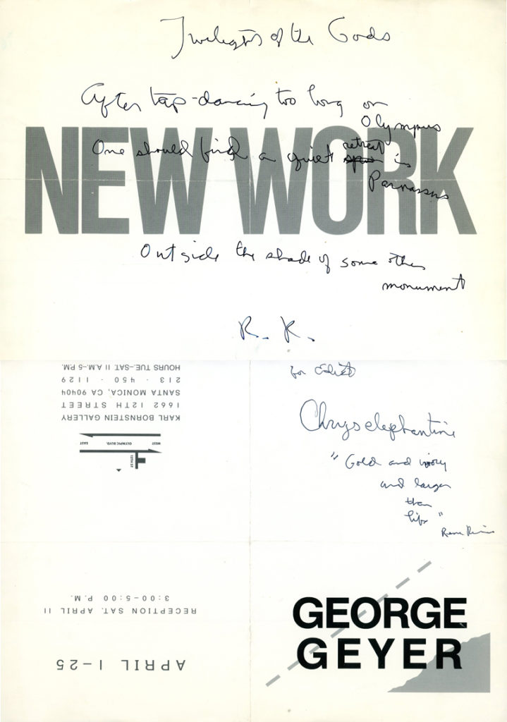 Gallery 98 | 10. Rene Ricard, Twilight of the Gods, handwritten poem ...