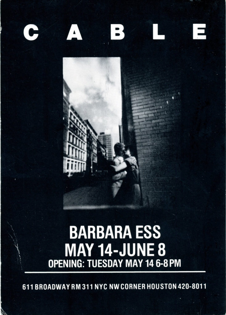 Gallery 98 | Barbara Ess – Silver Gelatin Black and White photograph