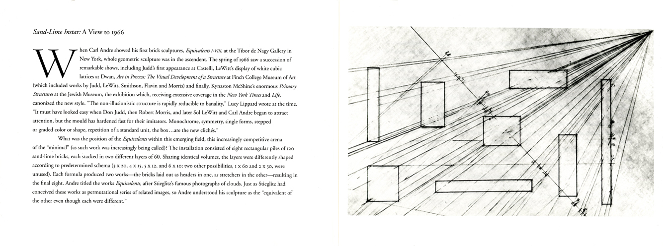 Gallery 98 | Carl Andre, Sand-Lime Instar, Two-Fold Card, Gagosian ...
