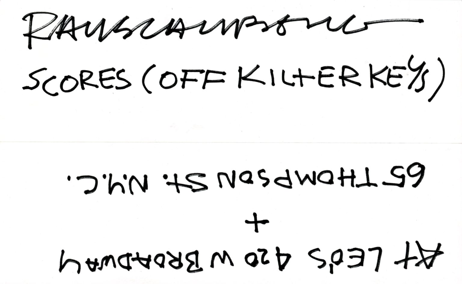 Gallery 98 | Robert Rauschenberg, “Signs”, Card, Automation House ...