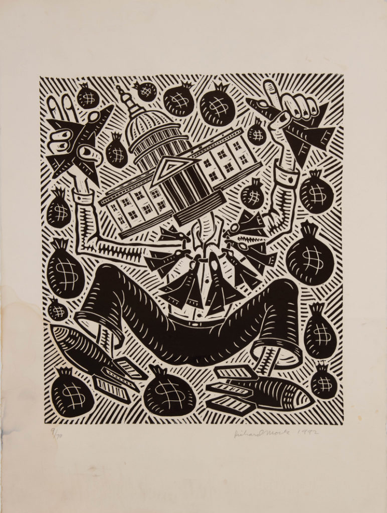 Gallery 98 | Richard Mock, SIGNED Original Linocut Print, 1992