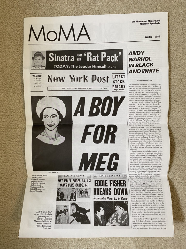 Gallery 98 | Andy Warhol, The Modern Star, 8-Page Newspaper, The Museum ...