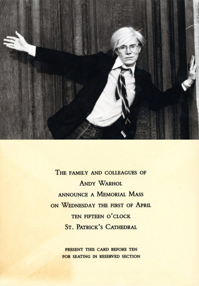 Gallery 98 | Andy Warhol Ephemera, Part 2: Posthumous Cards, Posters ...