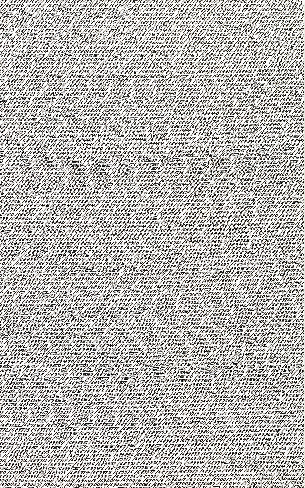 Gallery 98 | Roman Opalka, Tell The Time, Card, Fondazione Querini ...