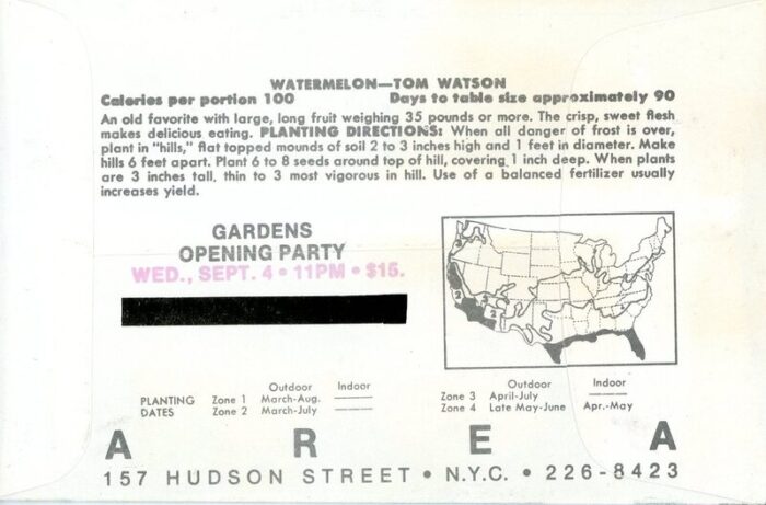 Gallery 98 | AREA Nightclub, Tom Watson Watermelon, Party Invitation on ...