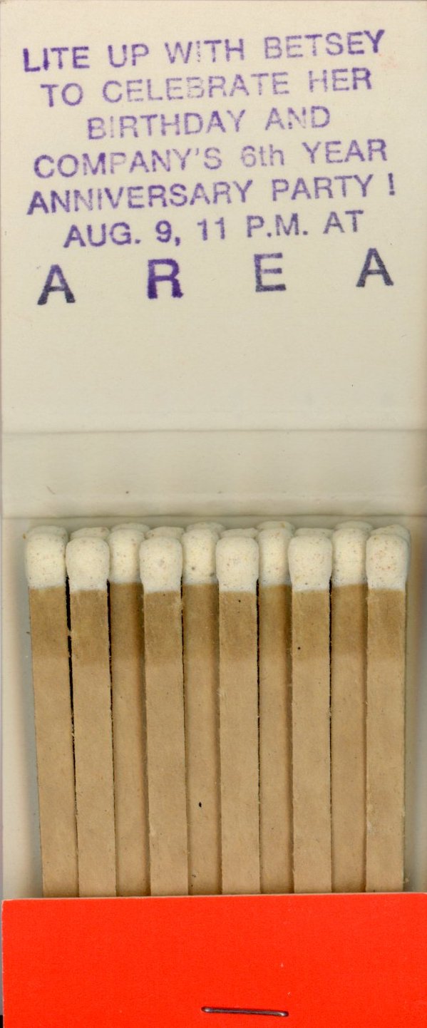 Gallery 98 | AREA The Legendary Nightclub: Cards and Invitations, 1983 ...
