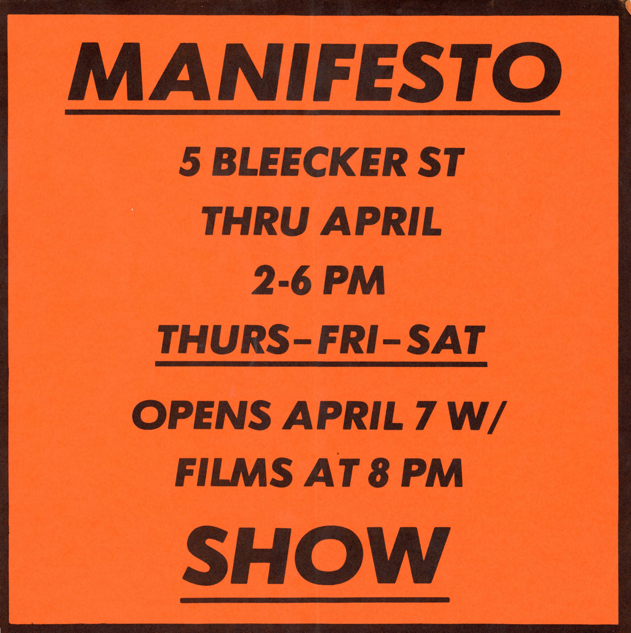Gallery 98 | Jenny Holzer and Coleen FitzGibbon, Manifesto Show, Poster ...
