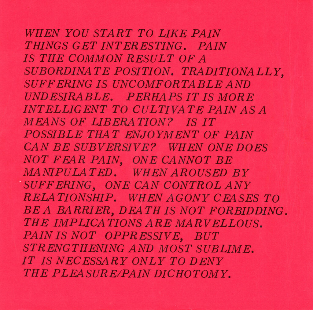 Gallery 98 | Jenny Holzer, Black Book Posters, Two Posters, 1979