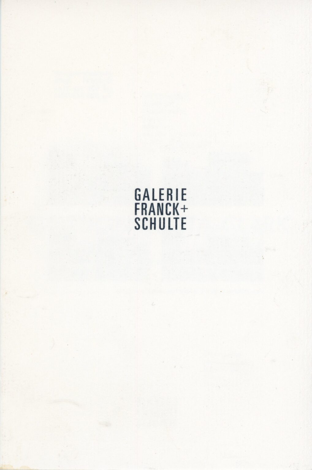 Gallery 98 | Gordon Matta Clark, Bingo (1974), Galerie Franck + Schulte ...