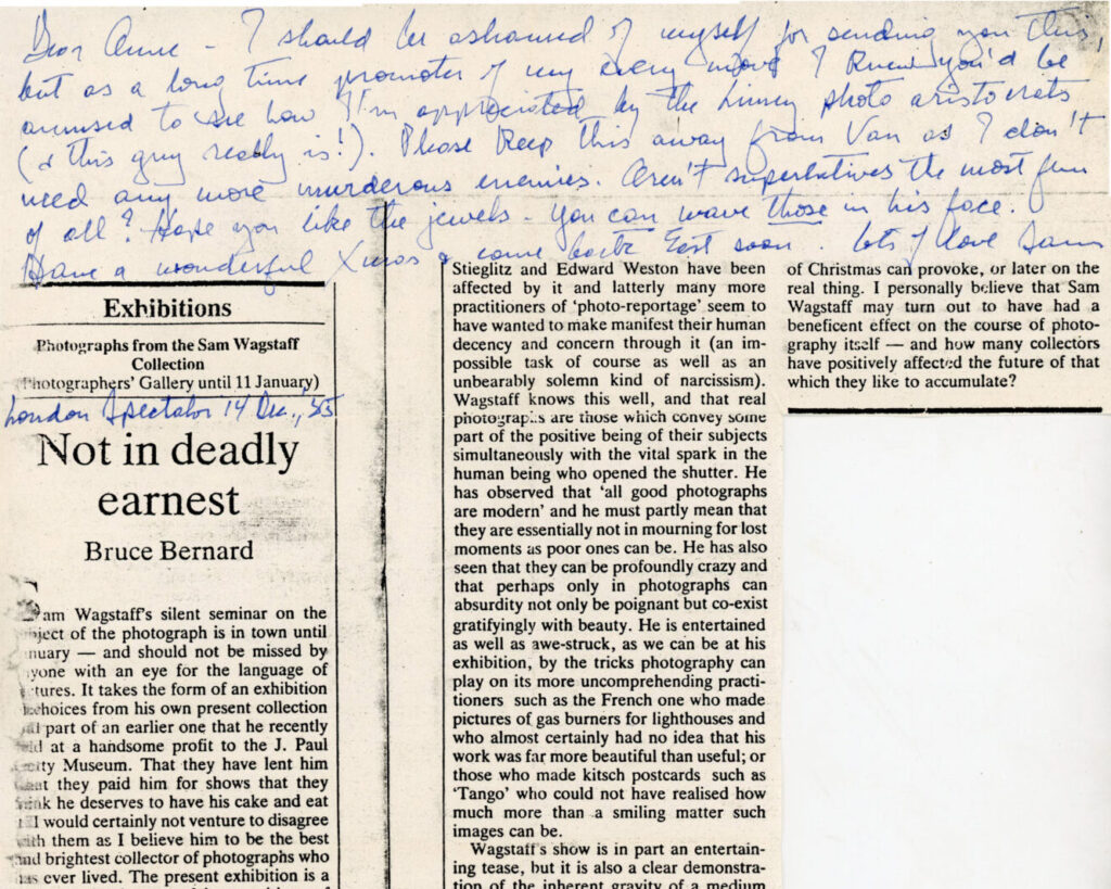 Gallery 98 | Who is Sam Wagstaff?: Anne MacDonald, Sam Wagstaff, Robert ...