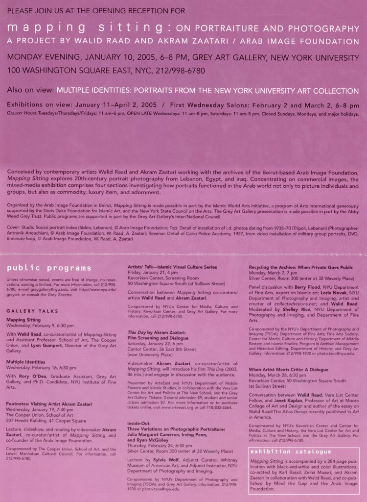 Gallery 98 | Walid Raad & Akram Zaatari, Mapping Sitting: On ...