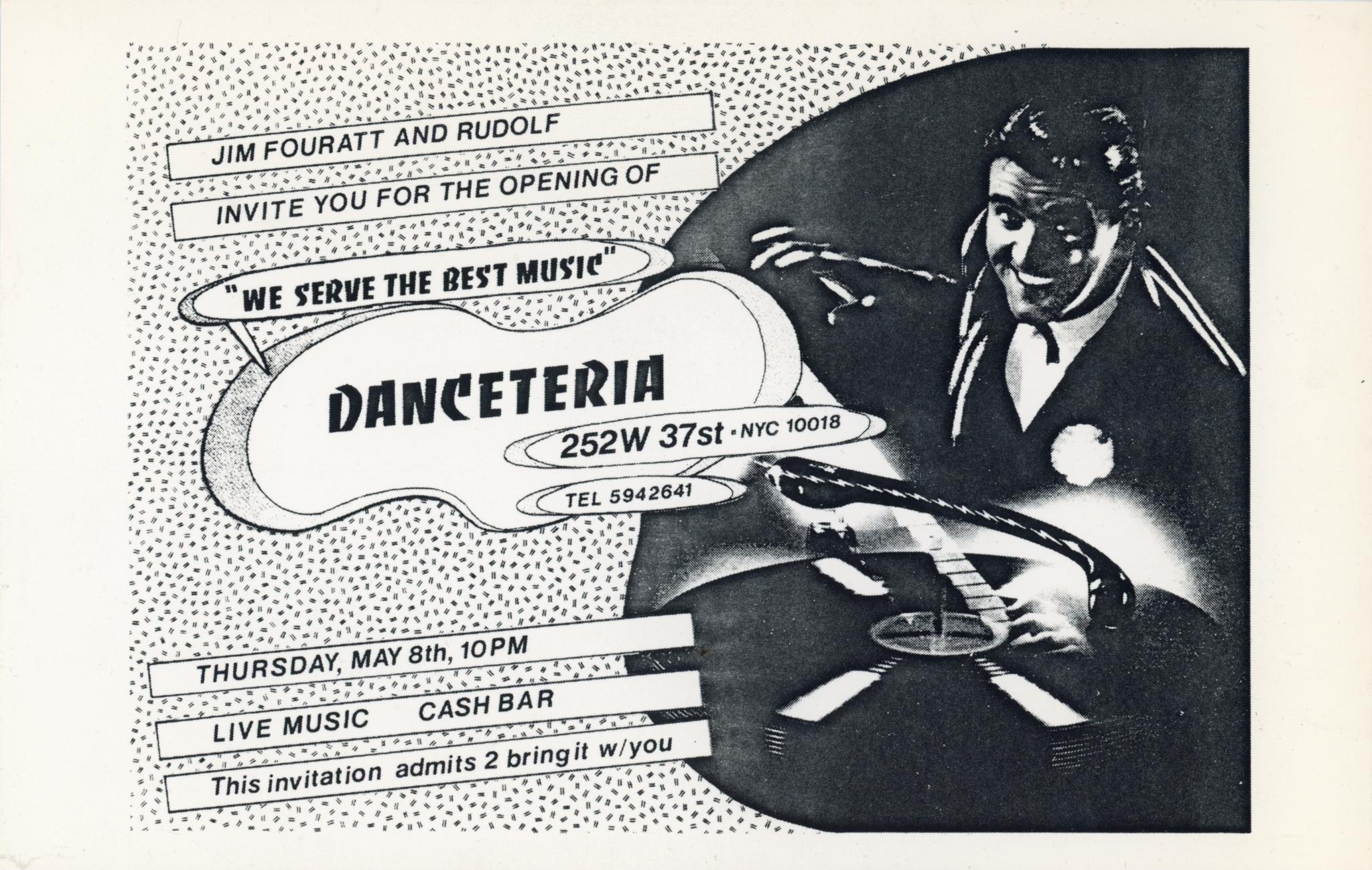 Gallery 98 | Danceteria, Invitation to the Opening Party for the first ...