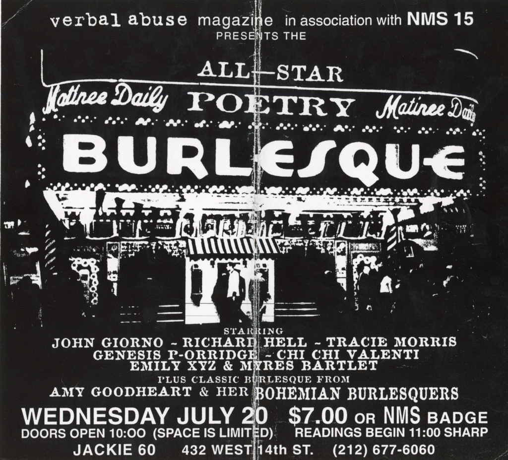 Gallery 98 | All Star Poetry Burlesque Reading with John Giorno ...
